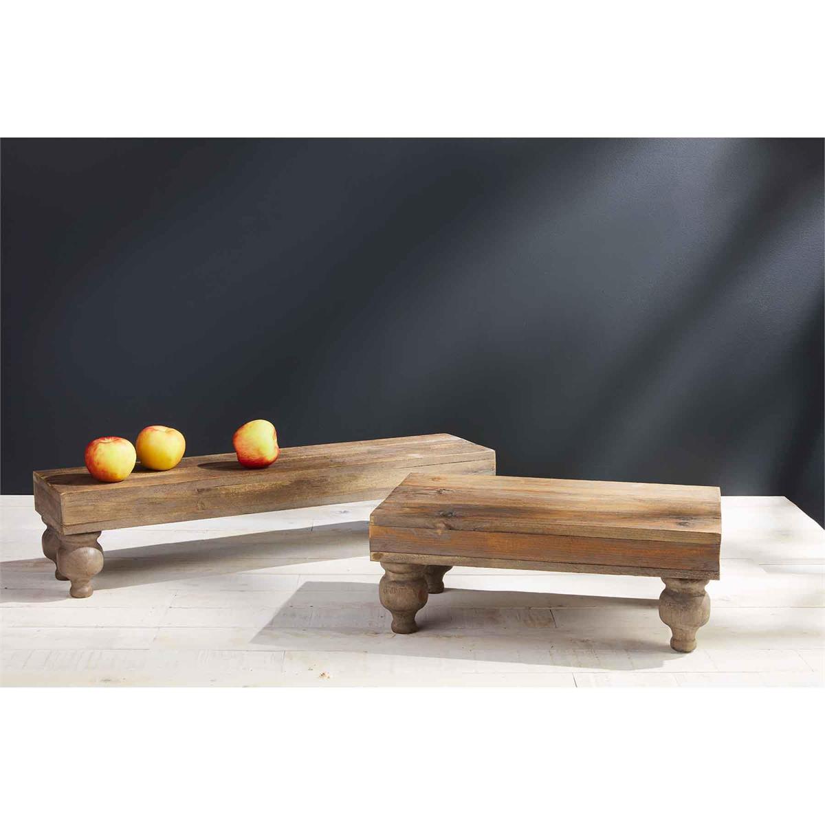 Long Chunky Footed Wood Riser – Hattie Mae Home Decor